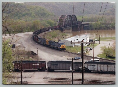 Railroad Photo - CSX Freight Trains 1990s Coal Cars Bridge | eBay