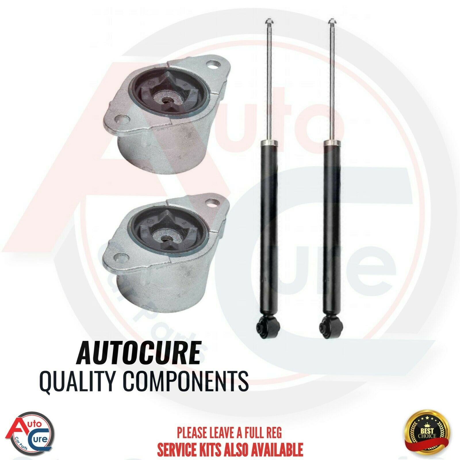 FITS Ford Fiesta MK6 MK7 02-14 2x REAR SHOCK ABSORBERS SHOCKERS ...