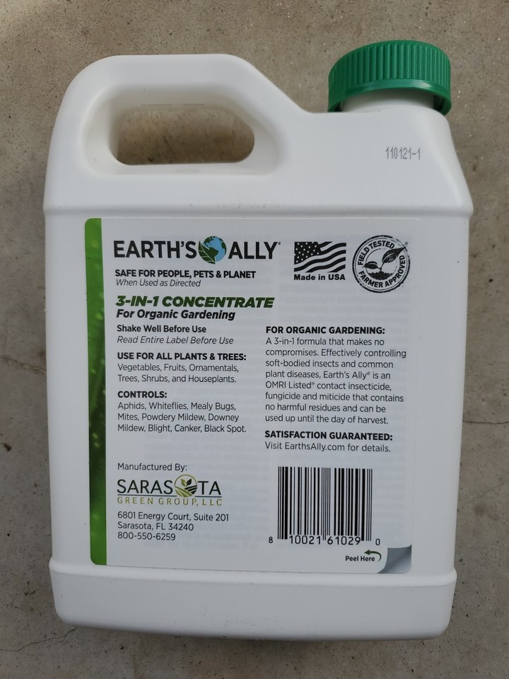 Earth's Ally 3-in-1 Plant Spray 32 oz Conc. Makes 3 gal,Better than ...