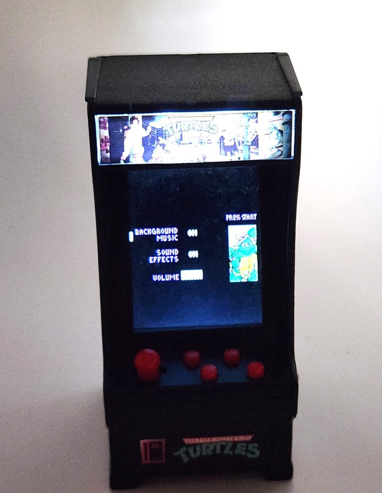 Teenage Mutant Ninja Turtles TMNT Tiny Arcade Cabinet Keychain Mini ...