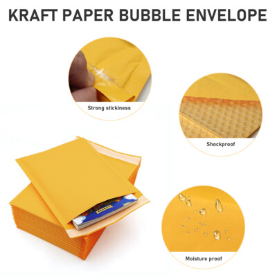 Mailing Padded Self Seal Envelopes Kraft US Stock Bubble Mailers ...
