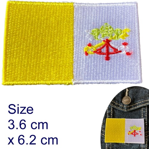Vatican flag iron on Pope Cathotic Holy See Roman Christian iron-on ...