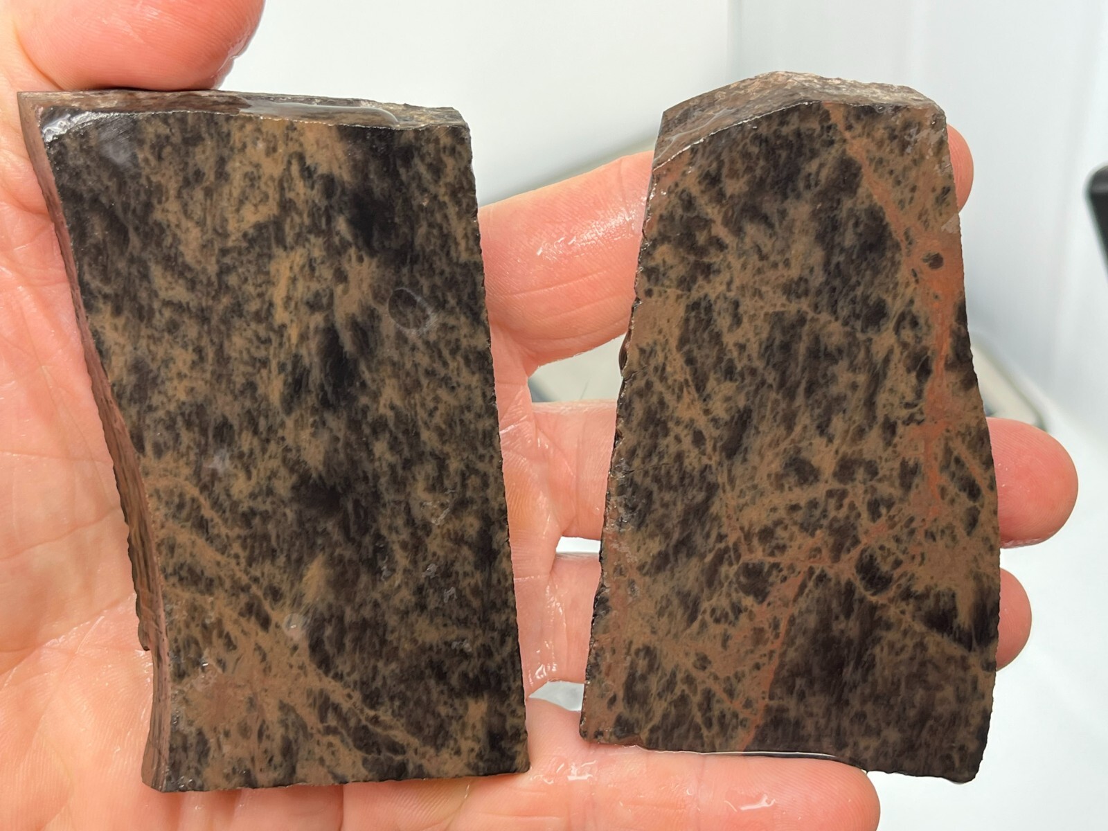 Beautiful Mahogany Obsidian Slabs Lapidary Cabbing Knapping Combo ship ...