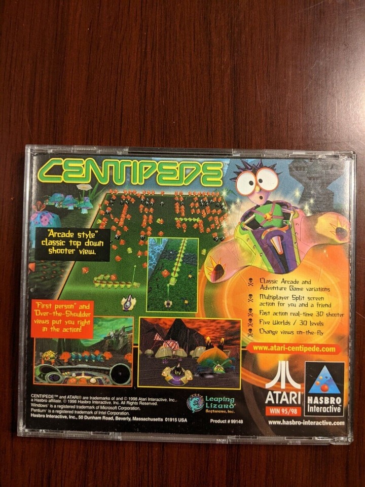 Vintage Centipede For Windows 95 98 Atari Hasbro Interactive CD-ROM PC ...