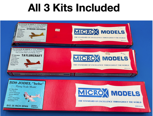 Microx Models Taylorcraft Stinson Voyager BD9 Jodel bebe Flying Model ...