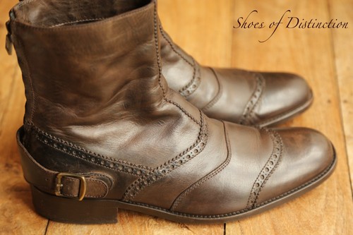 Belstaff Trailmaster Brown Leather Black Zip Up Boots Shoes Mens UK 9 ...