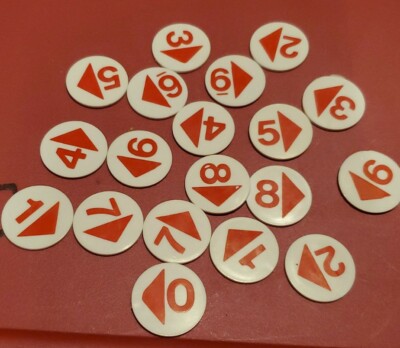 UNO WILD TILES GAME 19 RED TILES REPLACEMENT PARTS ONLY 1981 1982 | eBay