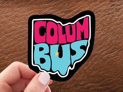Columbus Sticker, Columbus Ohio, Laptop, Water Bottle, Travel Luggage ...