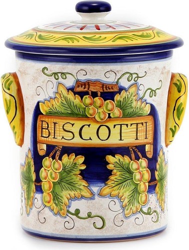 Biscotti Jar Vase RUSTICA Cylindrical Ceramic Handmade Hand-Crafted | eBay