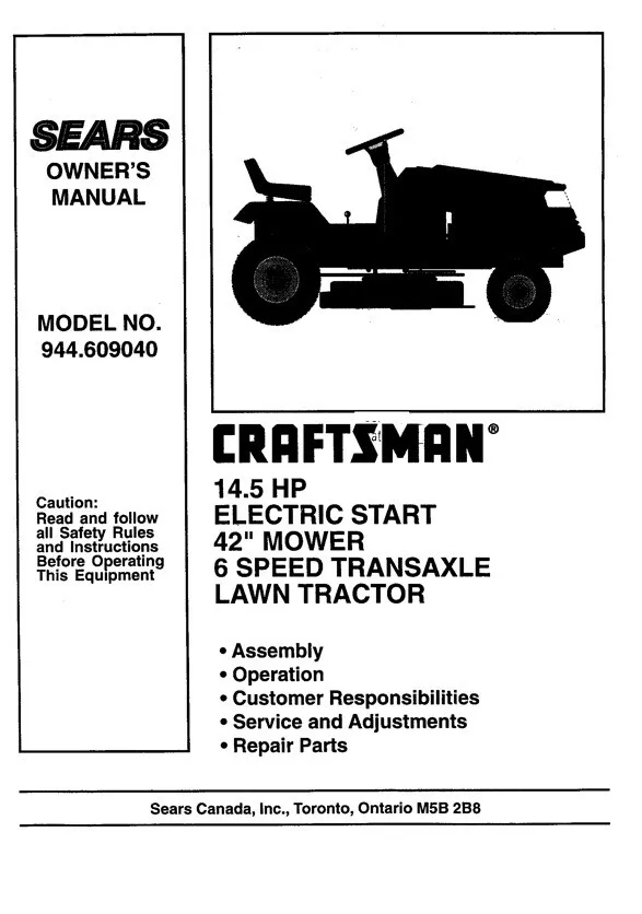 Craftsman 944 mower store