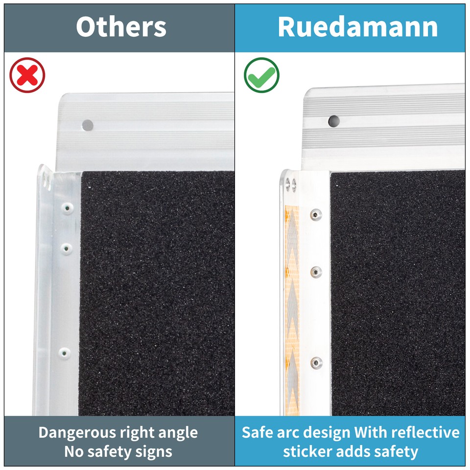600lb Aluminum Briefcase Ramp 10' Non-Slip Mobility Scooter Wheelchair ...