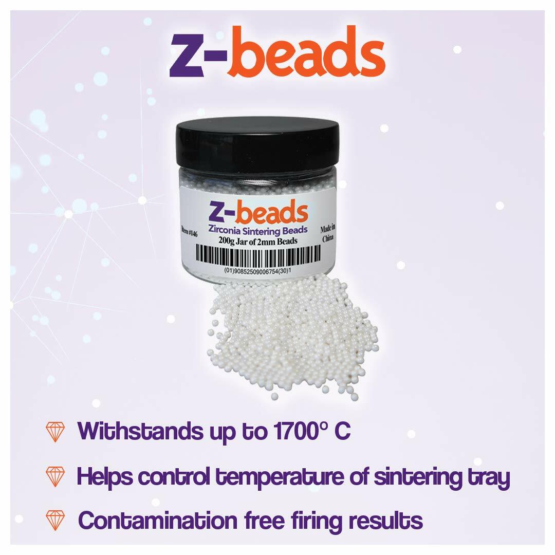 Dental Creations Z-Beads Zirconia Sintering Beads 200g Jar of 2mm Beads ...