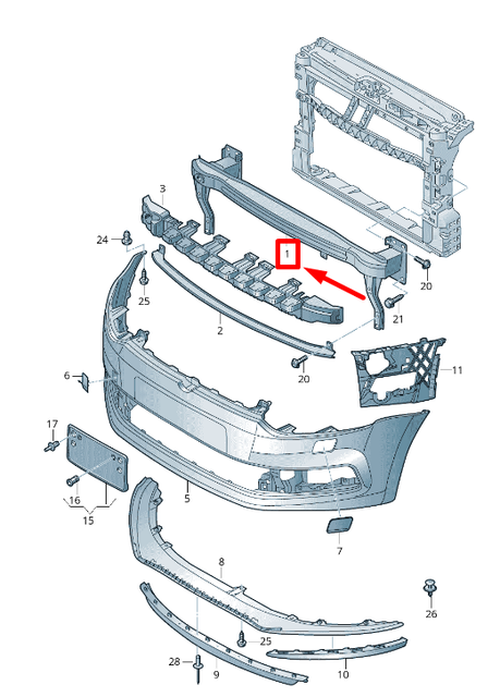 Volkswagen Polo 6c Bumper Reinforcement 6C0807109A for sale online | eBay