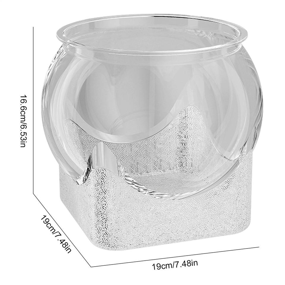 Round Fish Bowl Clear Aquarium Fish Tank Small Aquariums Flower Vase ...