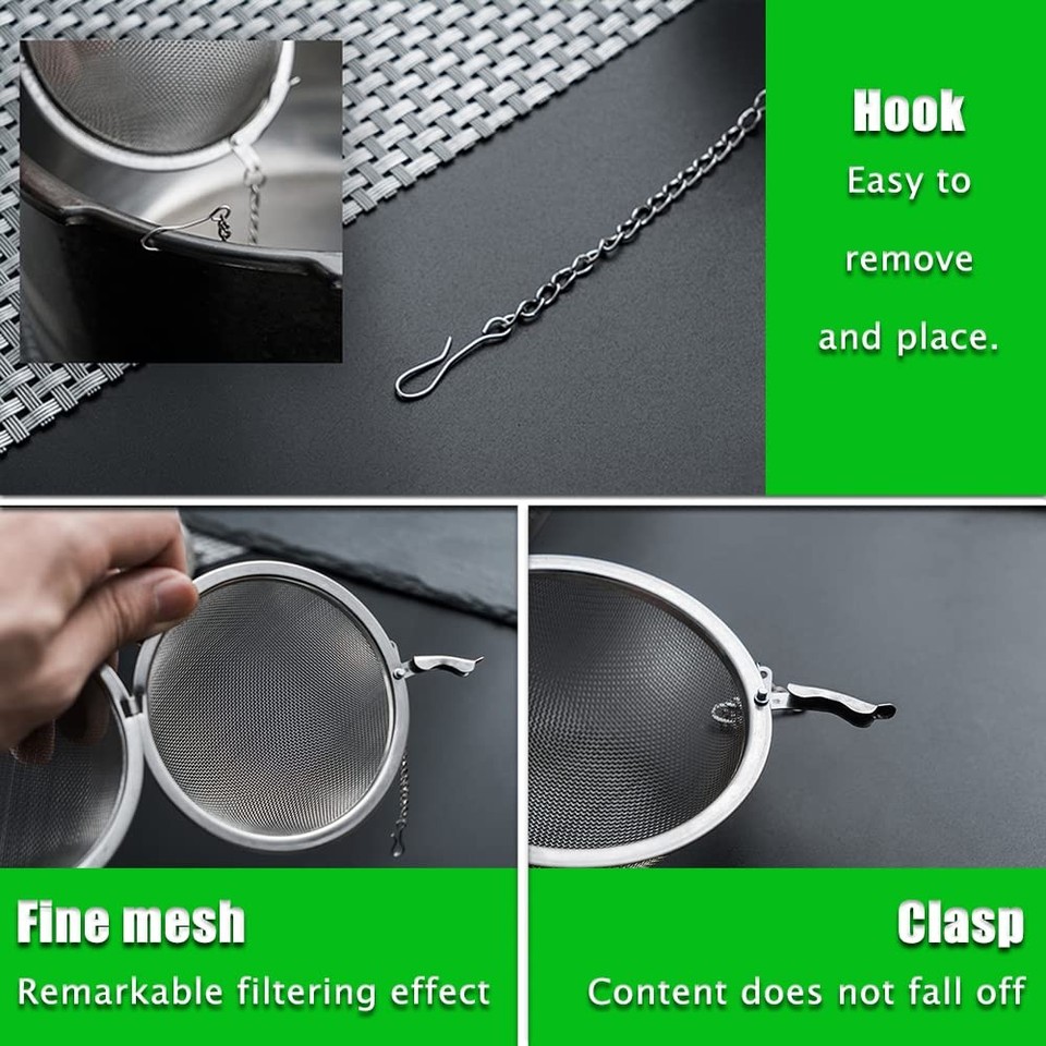 Tea Steeper, 2Pcs Mesh Tea Infuser Premium Tea Filter Tea Interval ...