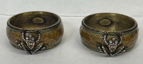 Jay Strongwater Swarovski Crystal FROG Napkin Rings Set of 2-- NO Box ...