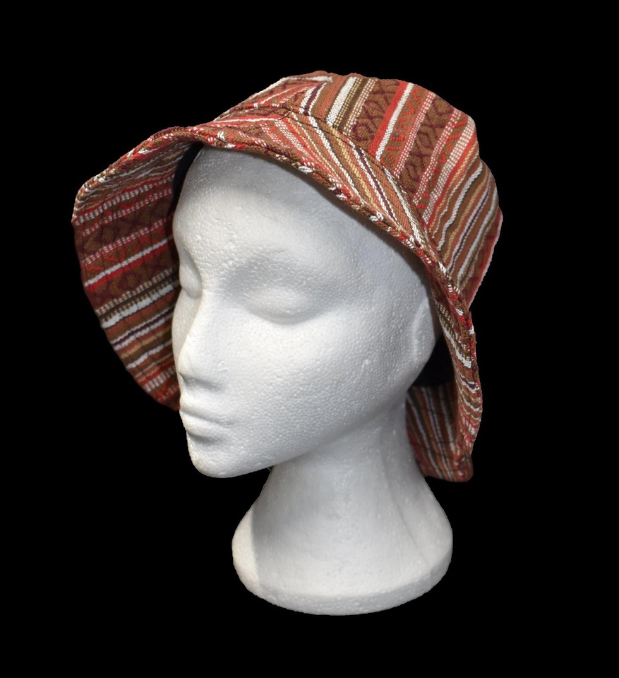 Woven Cotton Bucket Hat Fair Trade Surf Yoga Hippy Boho | eBay UK