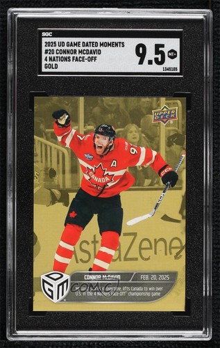 2024 4 Nations Face-Off Game Dated Moments Gold Connor McDavid #20 SGC ...