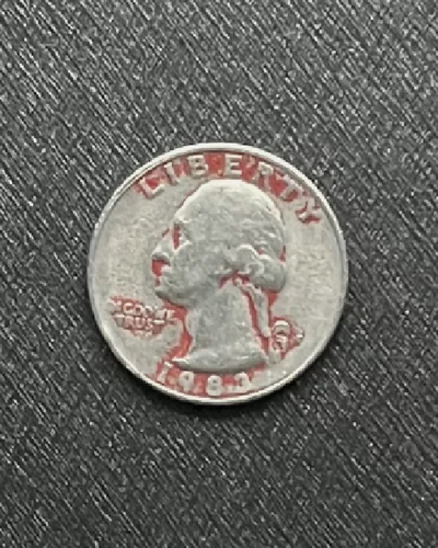 1983-P House Coin Shill Red Painted Quarter Arcade Jukebox Laundromat ...