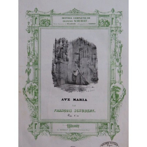 SCHUBERT Franz Ave Maria Chant Piano ca1835 | eBay