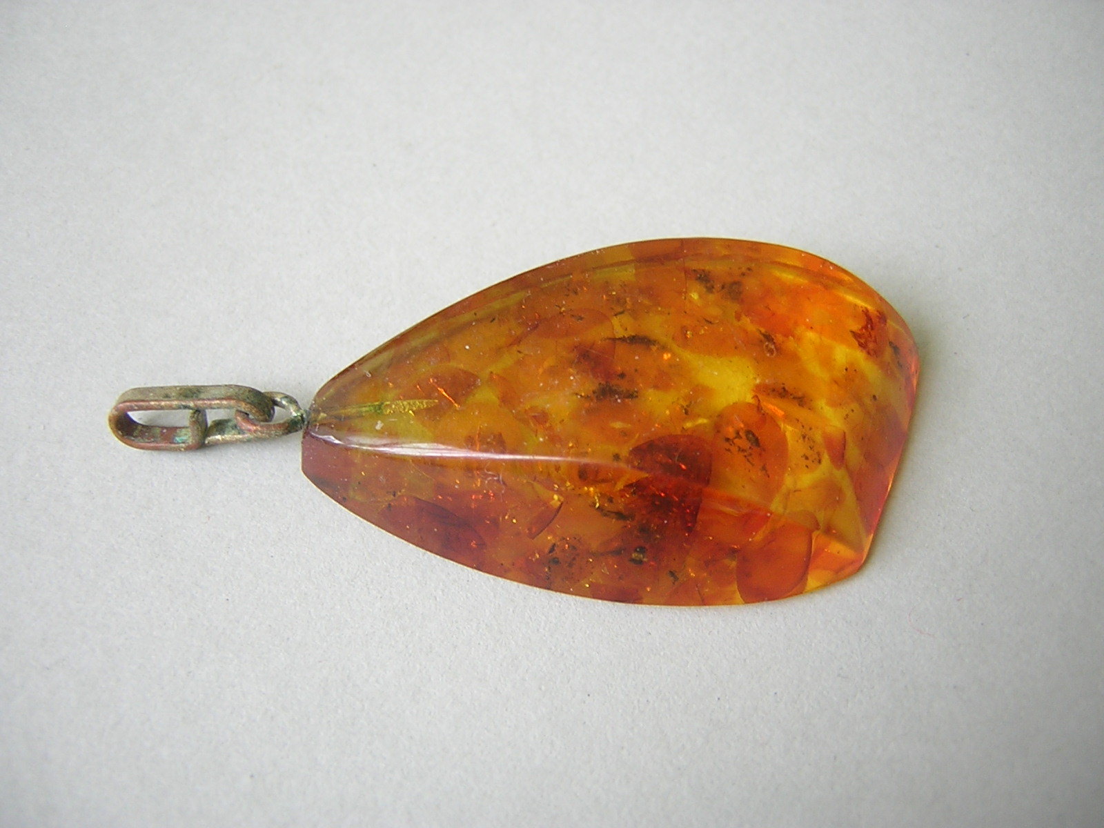 Old Fischland Honey Amber Pressbernstein Ambroid Pend… - Gem