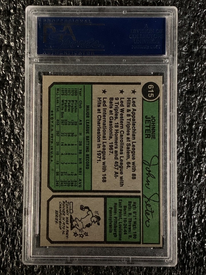 1974 Topps Baseball #615 Johnny Jeter PSA 8 | eBay