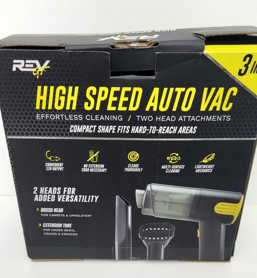 Auto Car Vacuum Rev High Speed Compact 2 Heads For Added Versatility ...