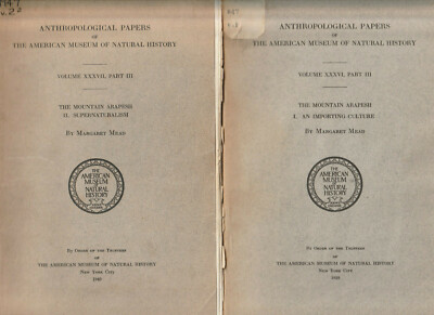 THE MOUNTAIN ARAPESH. I & II. By Margaret Mead-- ANTHROPOLOGY | eBay