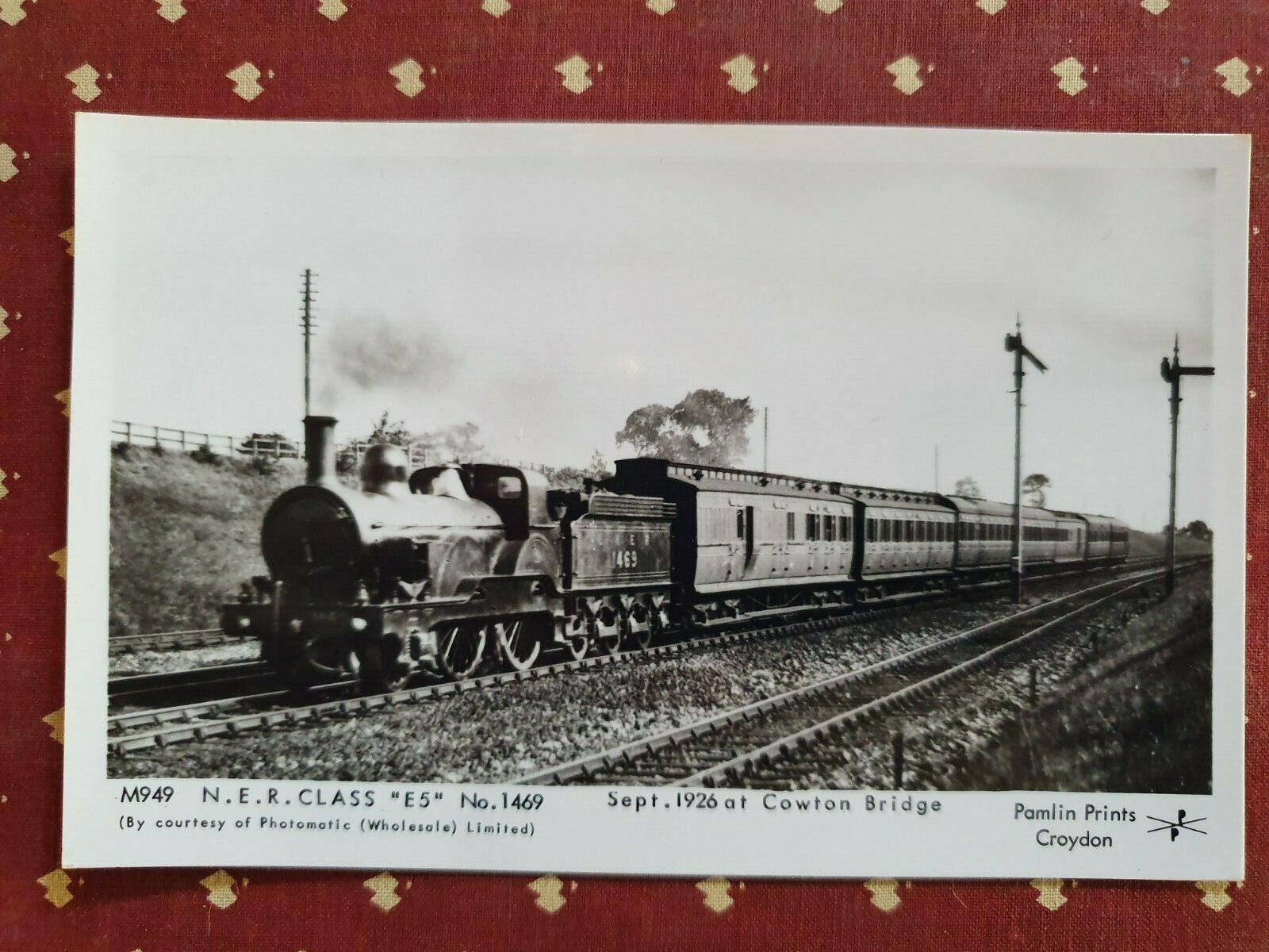 M949 n.E.R class "E5" No 1469 sept 1926 Cowton Bridge steam train ...