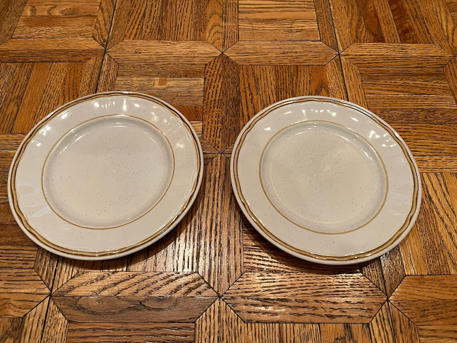 Set Of 2 Vintage Americana Hearthside Heritage Salad Plates Stoneware ...
