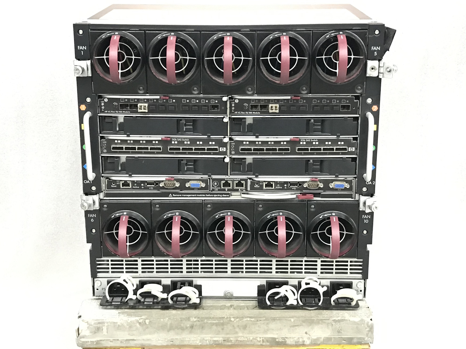 HP BladeSystem c7000 Barebones Chassis 6x PSU 10x Fan 2x KVM 2x 3Gb SAS ...