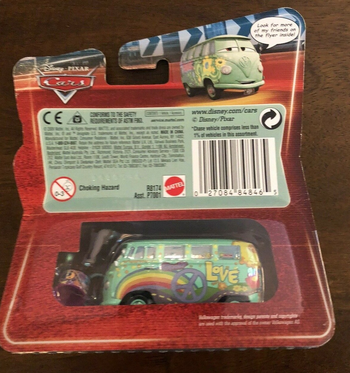 DISNEY PIXAR CARS FILLMORE WITH ORGANIC GAS CANS CHASE #125 NEW NIB ...