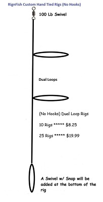 Hi-Low Double Drop Fishing Rigs (No Hooks) Pompano Whiting Snappers ...