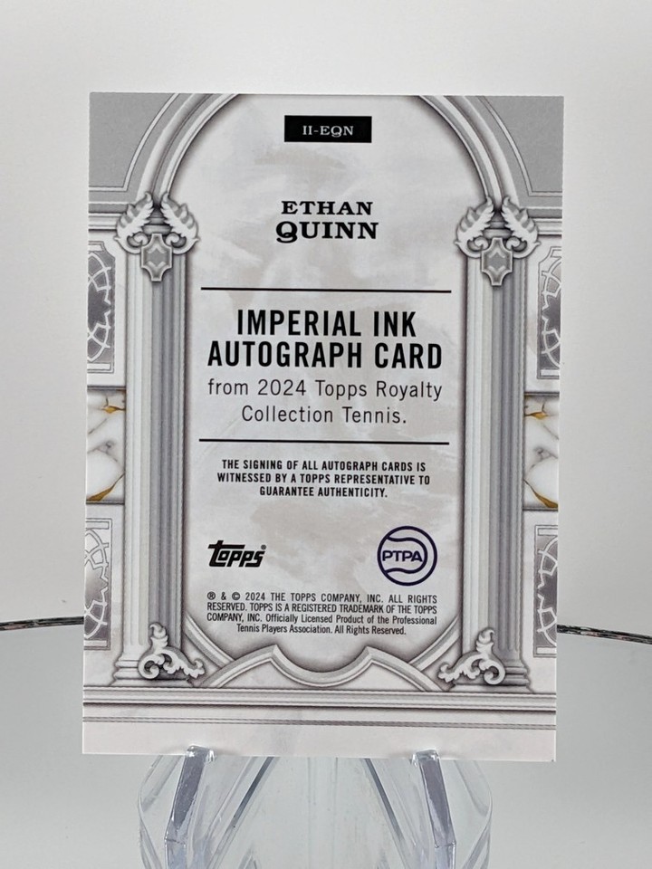 2024 Topps Royalty Tennis RC ETHAN QUINN Autograph /75 Rookie Auto USA ...