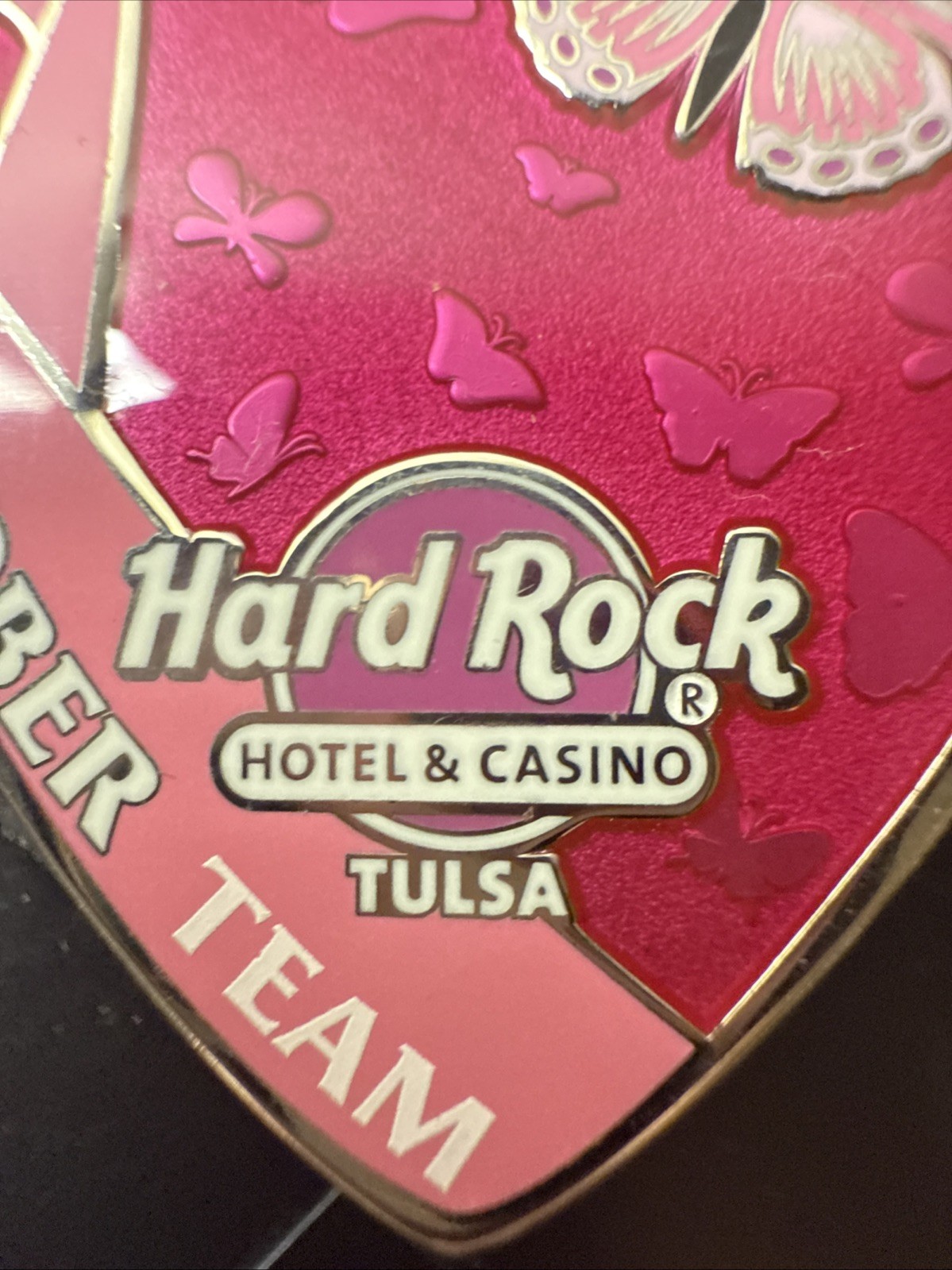 Official Hard Rock Tulsa Pinktober Breast Cancer Awareness Team Pin ...