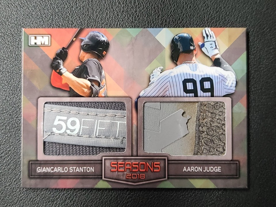 2018 Aaron Judge/Giancarlo Stanton 59 HR Season Hits Memorabilia One Of ...