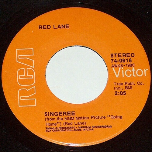 45 RPM Red Lane Singeree, Throw A Rope Around The Wind RCA Victor Vinyl ...