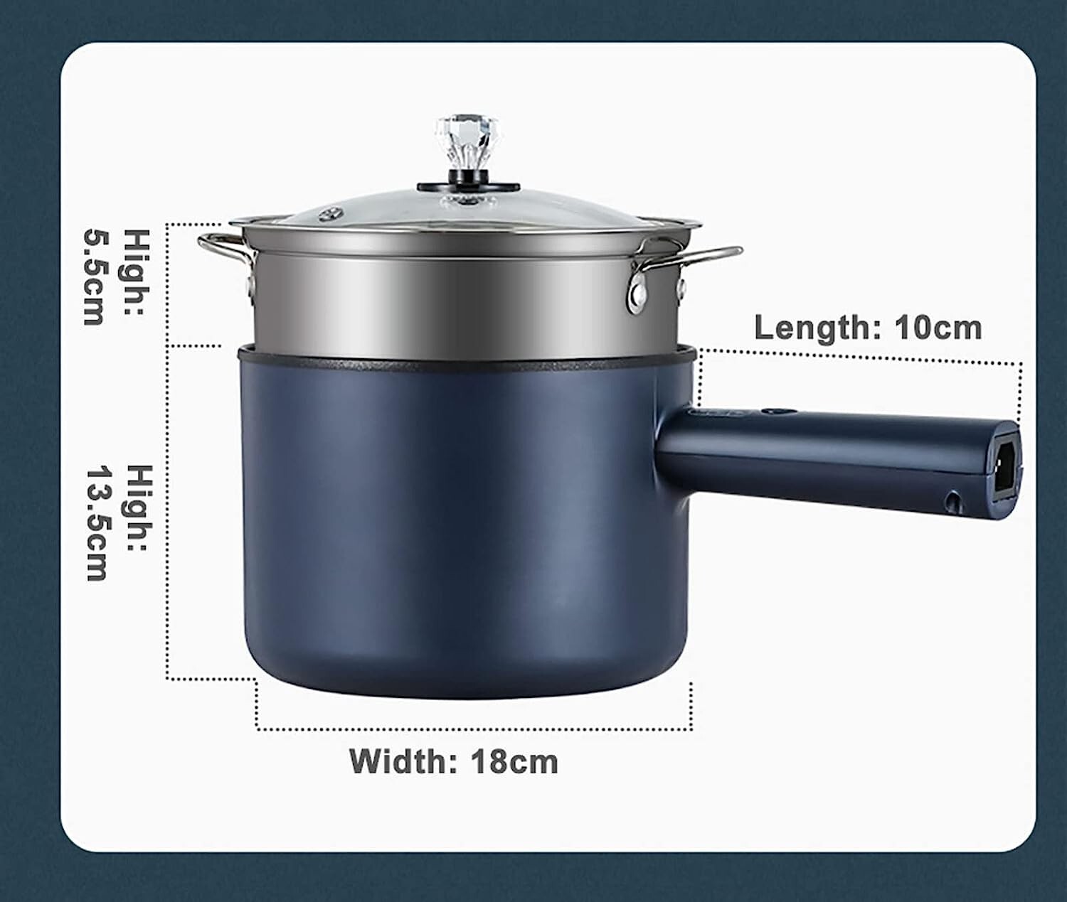 Multi-Function Electric Cooker,Mini Speed Food Pot, Non-Stick Pot ...