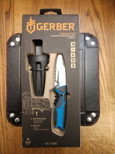 Gerber CROSSRIVER Knife 3.0"9cr18mov SS Blade Salt RX Treated ...