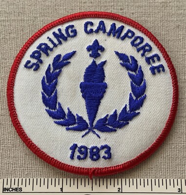 Vintage 1983 SPRING CAMPOREE Boy Scout Event PATCH Generic BSA Uniform ...
