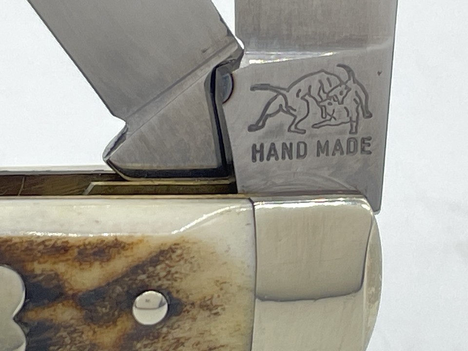 Vintage BULLDOG BRAND BD320 Saddle Tramp Genuine Stag Stockman w/ OMP ...