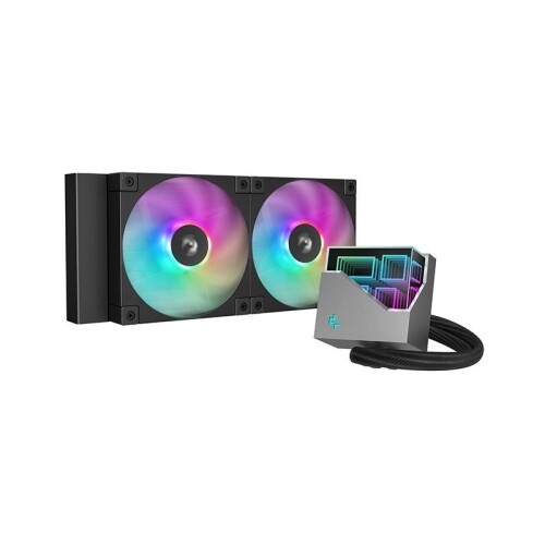 Deepcool LT240 processor cooler, ARGB LED, 2 x 120mm, Black | eBay