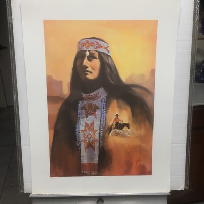 Hand Signed Native American Art Detha Watson Fine Art Print 21x28” | eBay