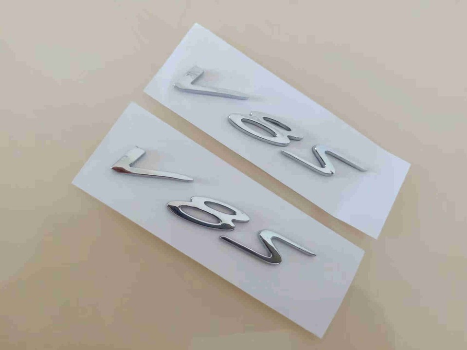 Chrome Bentley V8S Logo Continental GT Badge Script Fender Back Brand ...