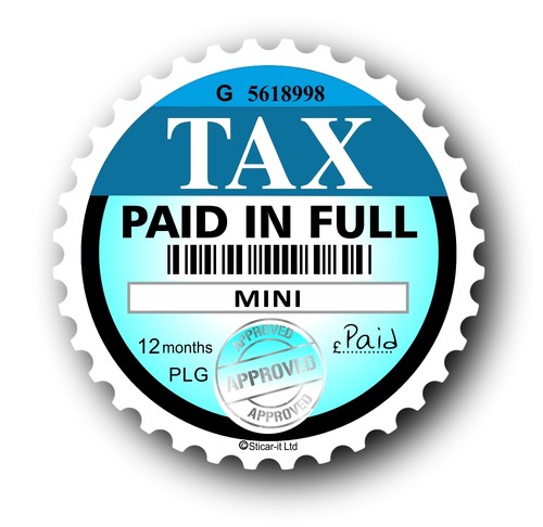 Novelty Fun Tax Disc Replacement Road Fund Licence Car sticker Fits All ...