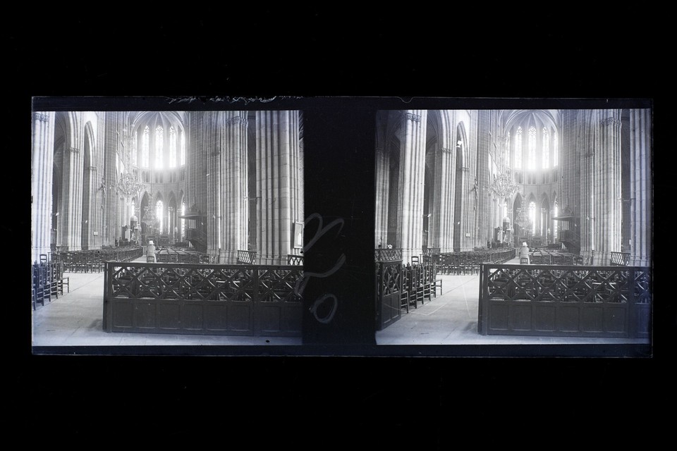 France Church Interior Amateur Photo Stereo L14N18 Glass Plate NEGATIVE ...
