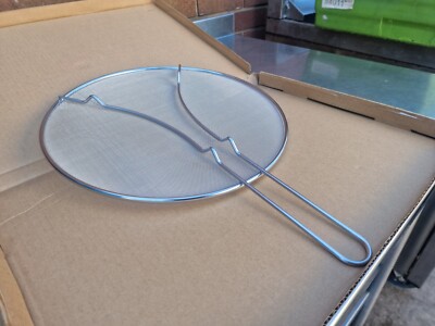 STAINLESS STEEL FINE MESH FRYING PAN SPLATTER SCREEN 33CM | eBay UK