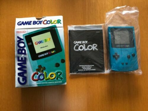 Nintendo Gameboy Color Teal Console Boxed + 4 Games Pokémon Dragon ...