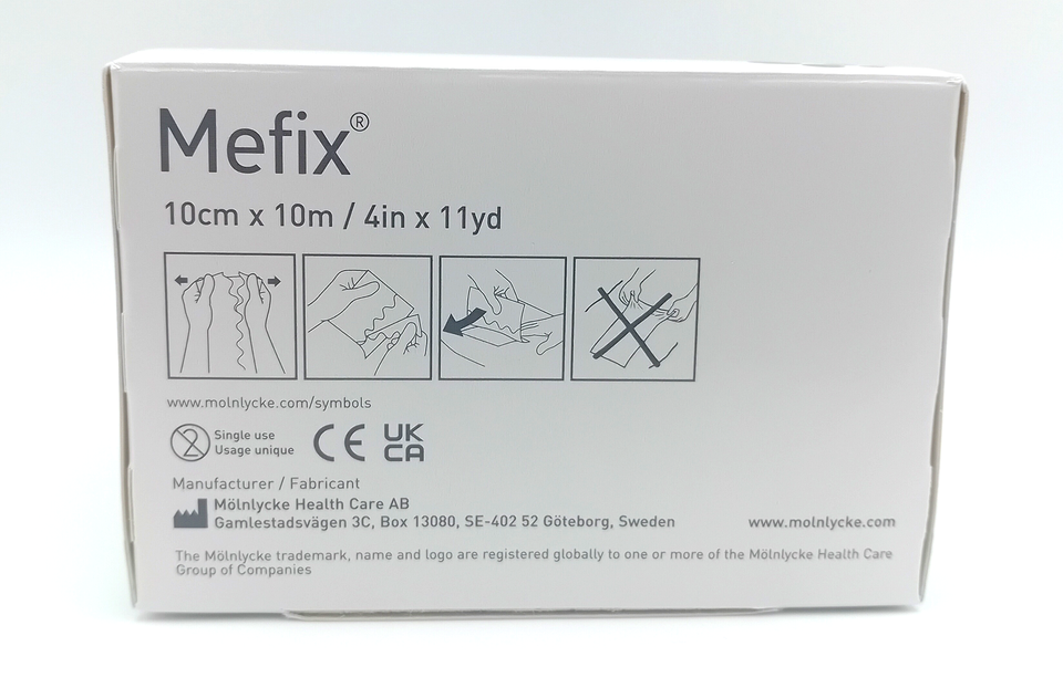 Mefix Self Adhesive Fabric Tape, Secure Dressing Fixation, 10cm x 10m ...