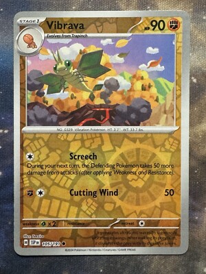 Pokémon TCG Vibrava 105/191 Sv08: Surging Sparks Reverse Holo | eBay